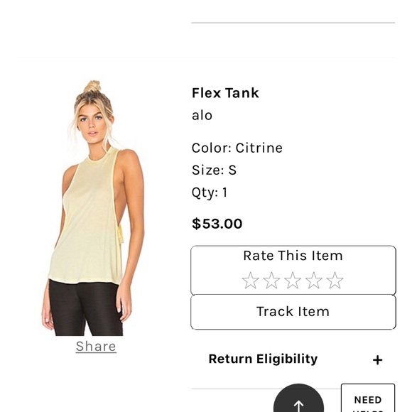 ALO Yoga | Other | Alo Blue Flex Tank First Pic Is Different Color But ...